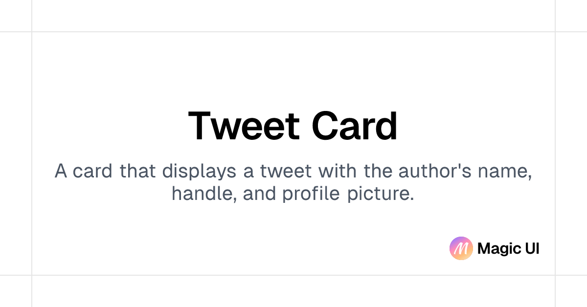 Tweet Card | Magic UI