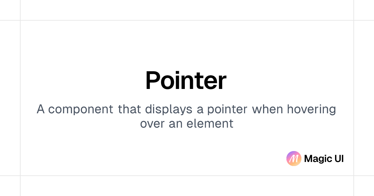Pointer | React Components & Templates