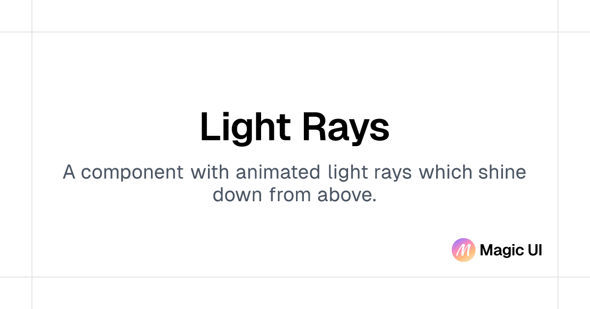 Light Rays | React Components & Templates