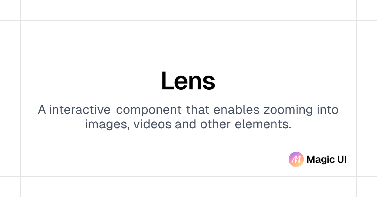Lens | React Components & Templates