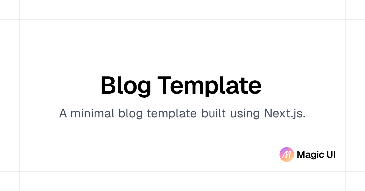 Blog Template | React Components & Templates
