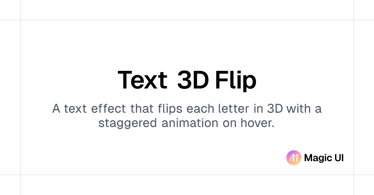 Text 3D Flip | React Components & Templates