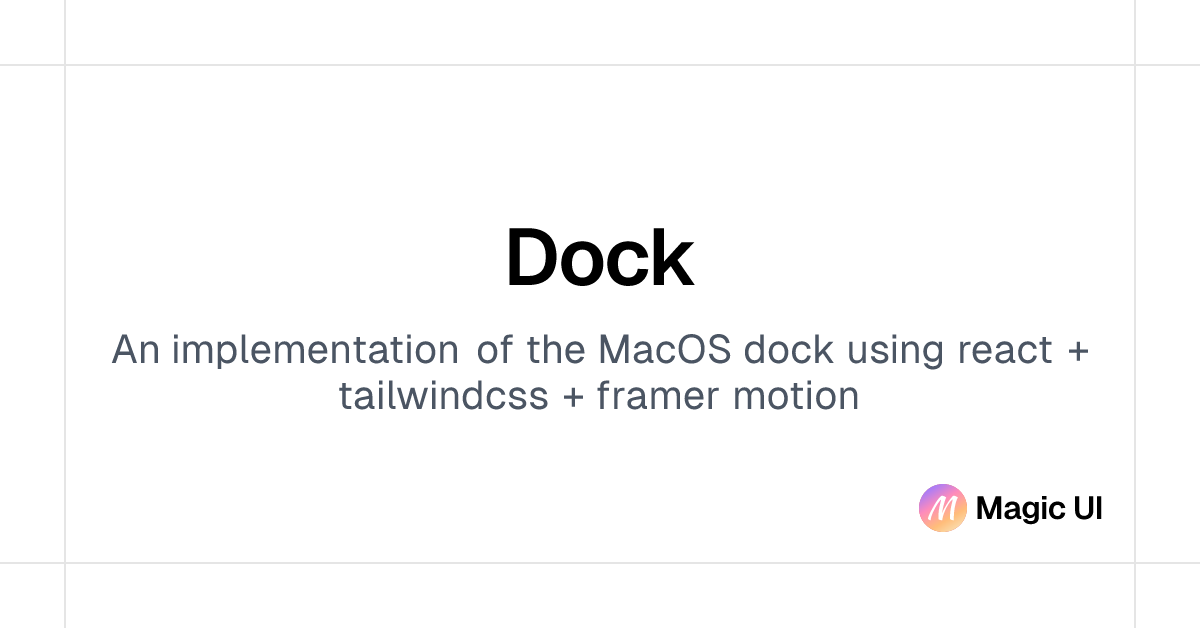Dock | React Components & Templates
