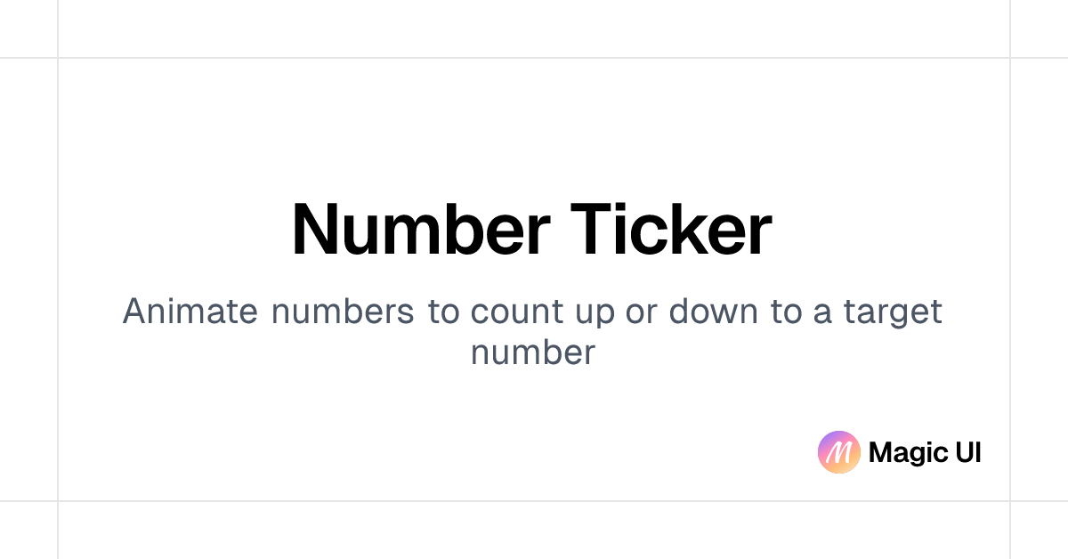 Number Ticker | Magic UI