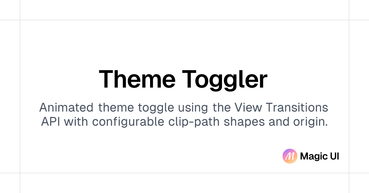 Theme Toggler | React Components & Templates