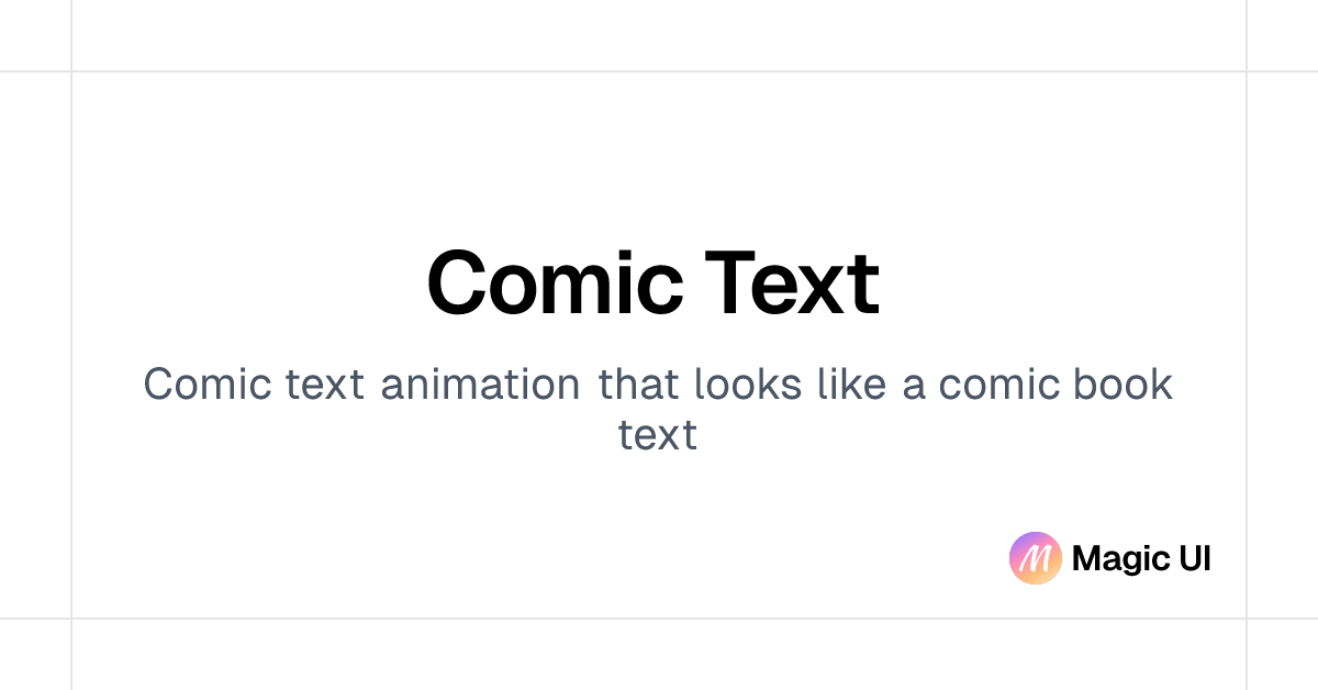Comic Text | React Components & Templates