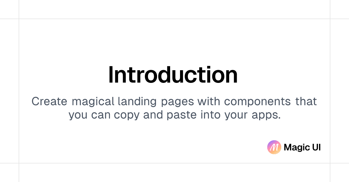Introduction | Magic UI