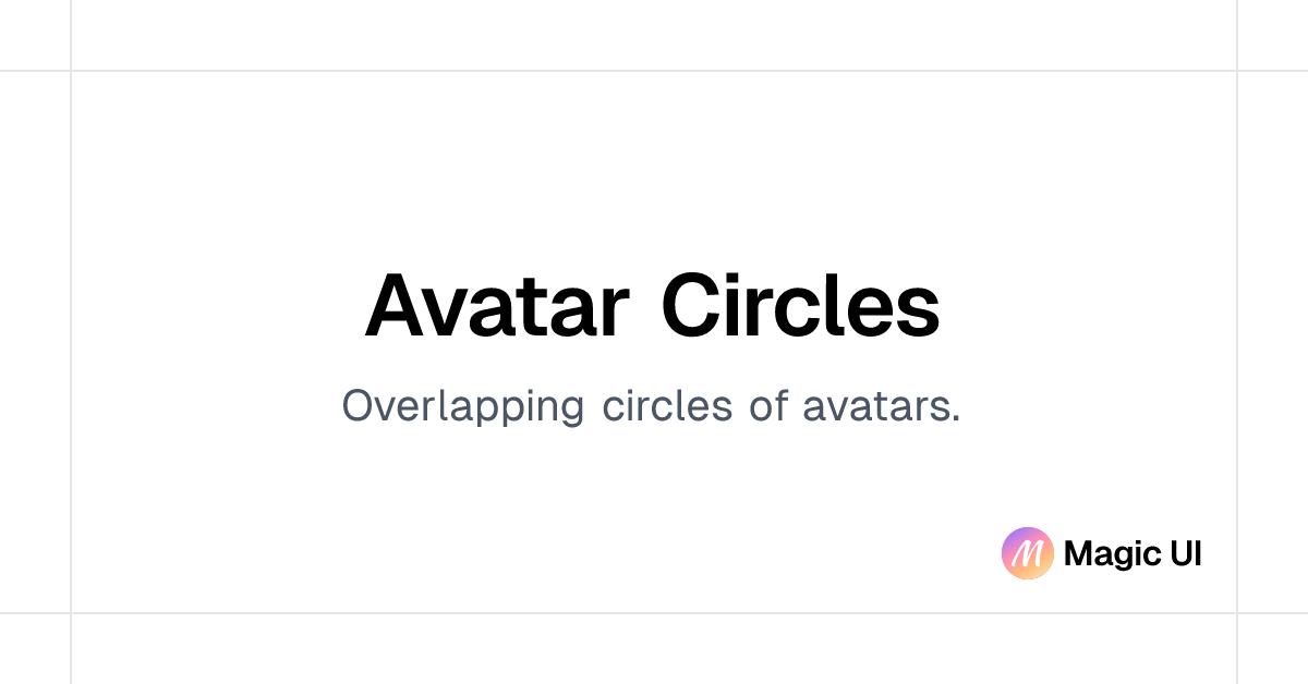 Avatar Circles | React Components & Templates