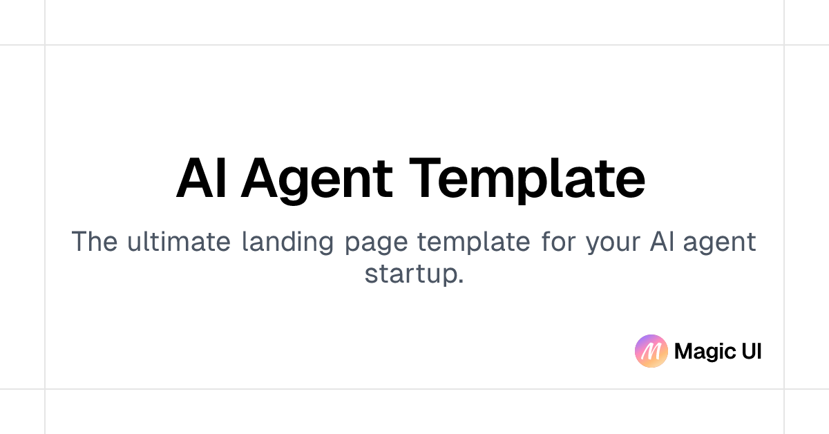 AI Agent Template | Magic UI