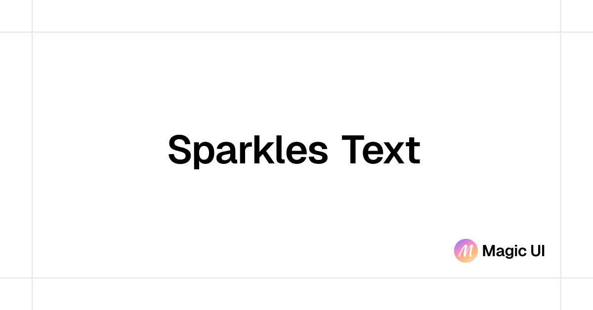 Sparkles Text | React Components & Templates